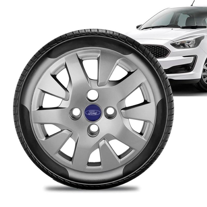 Calota Ford Ka aro 14 2019 a 2020 prata Emb Azul - GFM - CALOTA ...
