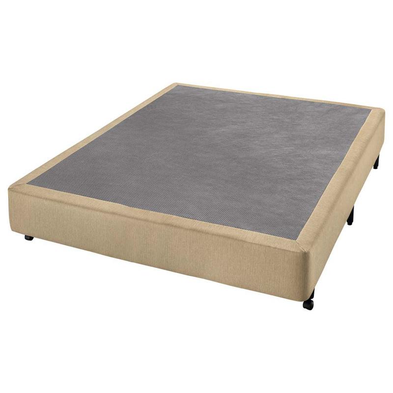 Cama Base Box Queen 1,60cm Com 40cm De Altura Safira Veludo Bege ...
