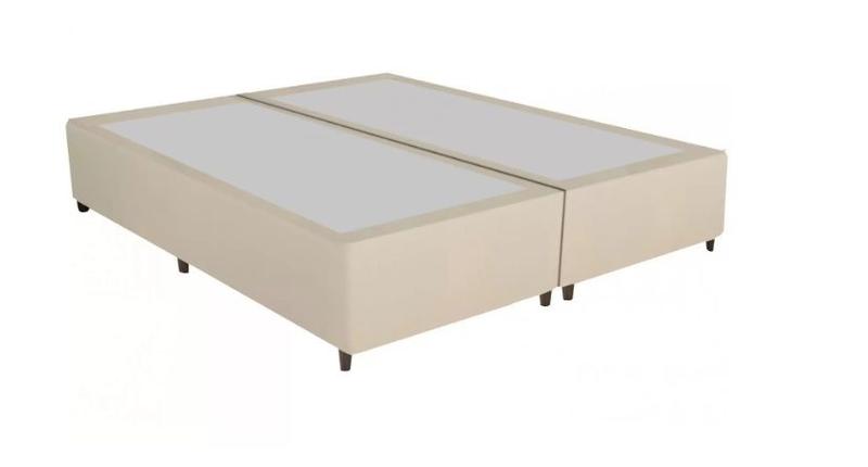 Cama Box King Size Bi-Partida 193x203x36 Linho Bege - Renorma - Cama ...