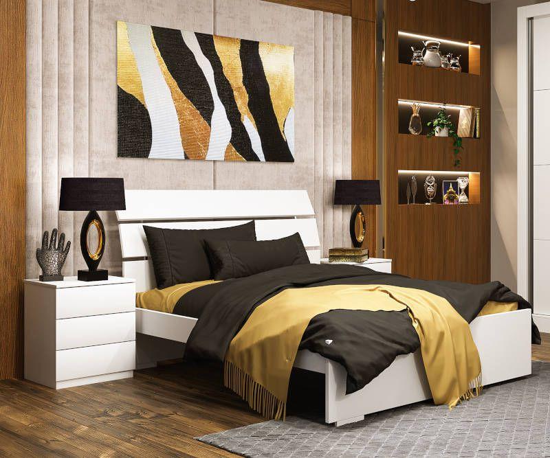 Cama Casal de MDF design moderno - Premium-Neve - Tcil Móveis - Cama de ...