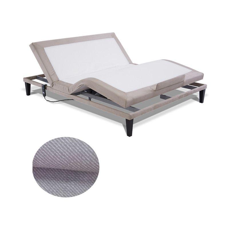 Cama Casal Motorizada Linho Prata Ravena 140x190 cm Sem Fio - Pilati ...