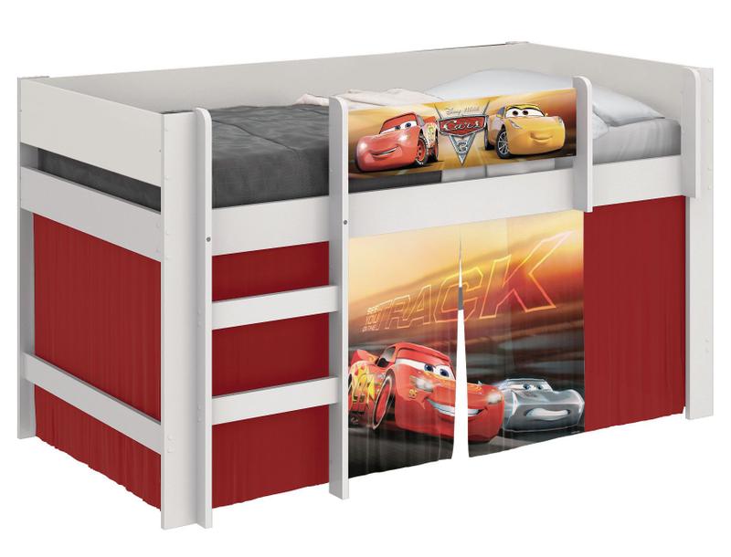 Cama Infantil Carros Disney Play com Cortina e Escada - Pura Magia ...