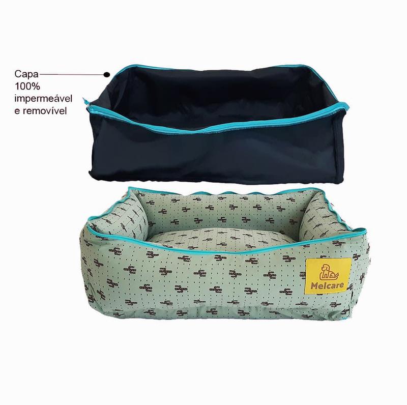 Cama para Cachorro Retangular Básica Cor Verde e Preto - Melcare - Cama ...