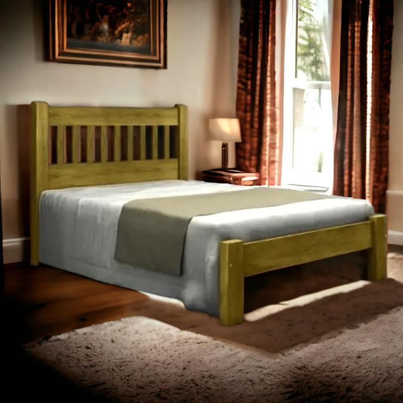 Cama Queen Size Pérola Madeira Maciça Angelim Pedra/Tauari Imbuia Novo ...