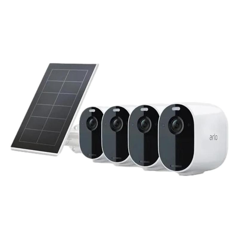 Câmera Arlo Essential Spotlight Com Painel Solar - 4 Câmeras - Câmera ...