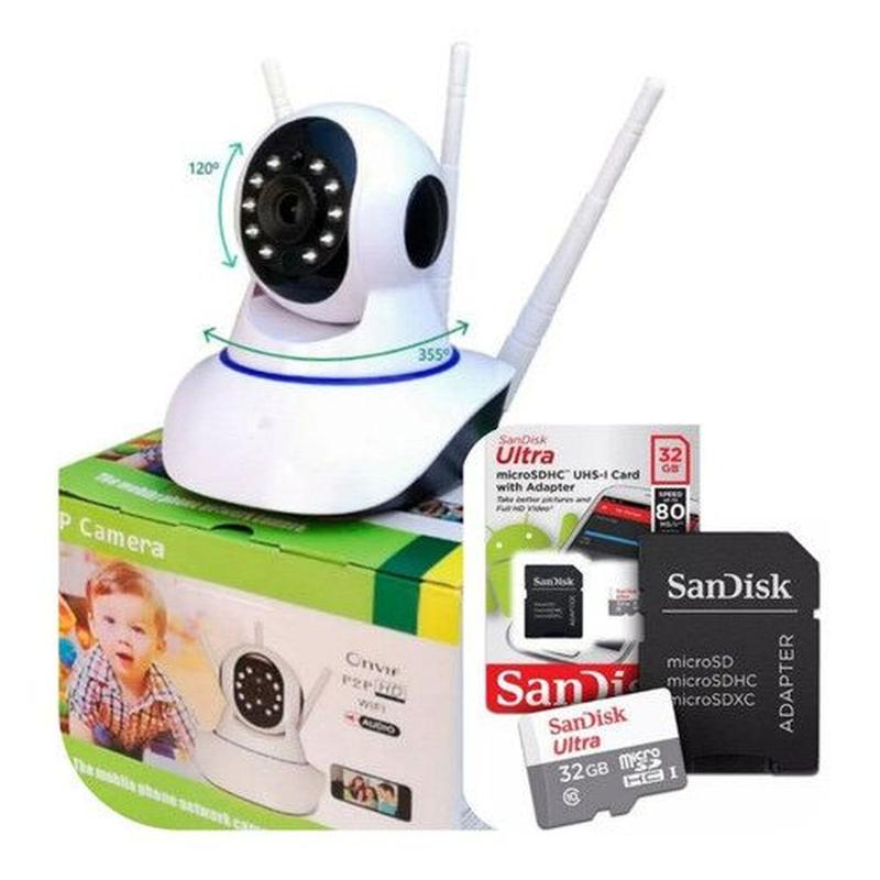 Câmera baba eletrônica 3 antenas + Cartão 32gb - Full Sec - Babá ...