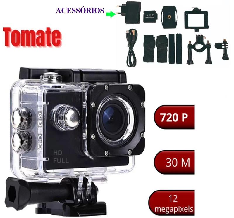 Câmera de Ação Sports FULL HD PARA MERGULHO , A Prova D'água ,Capacete ...