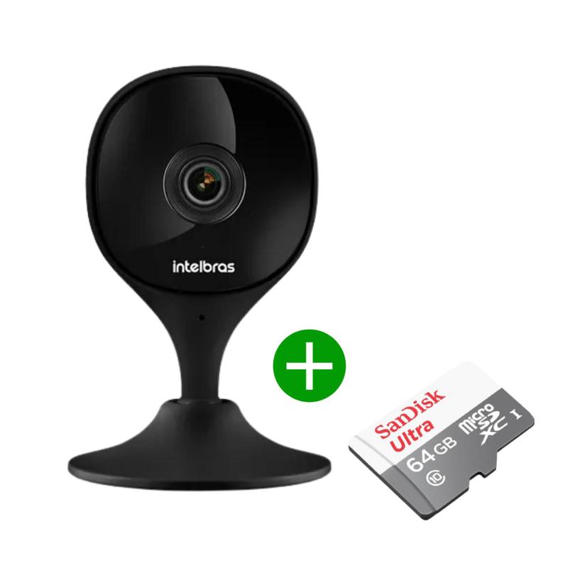 Câmera de Segurança iMX Preta Wi-fi Full hd Intelbras com Cartão 64gb ...