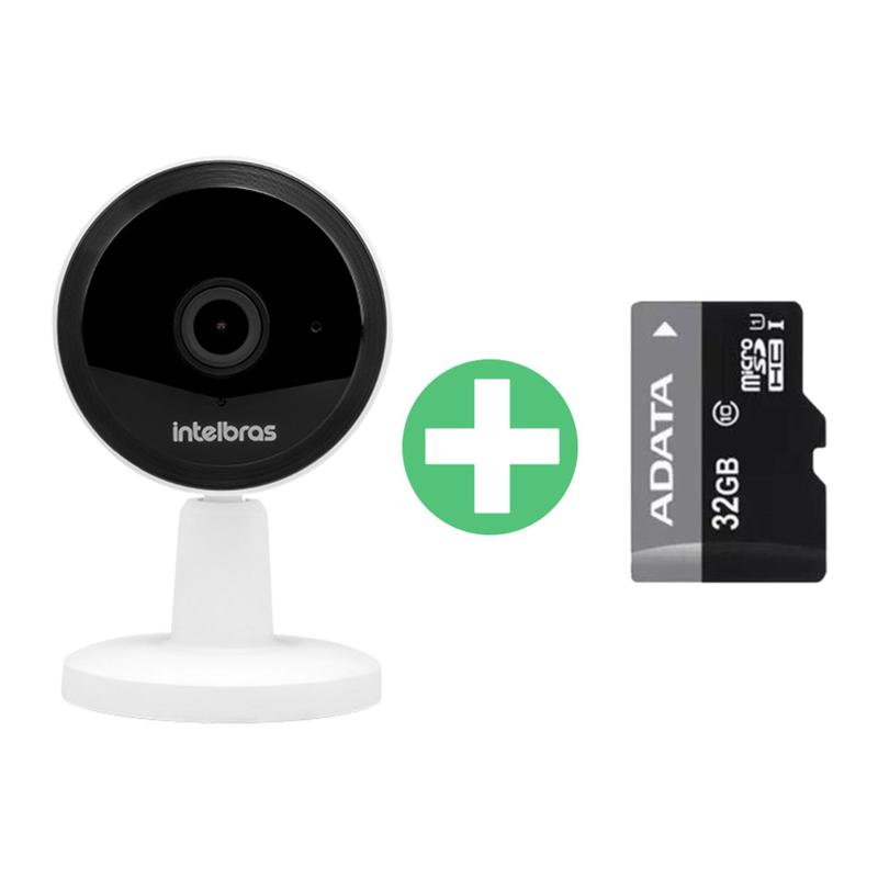 Camera de Segurança Ip Interna Intelbras Im1 + Micro Sd 32gb - Câmera ...