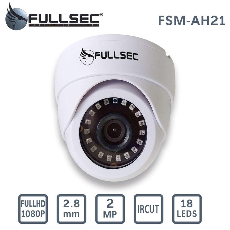 Câmera Dome AHD 1080P 1/2.7" Plástico 30 metros 2.8mm 18x leds nano FSM ...