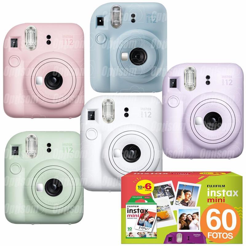 Câmera Fujifilm Instax Mini 12 Rosa Revela Foto + 60 Fotos - Câmeras ...