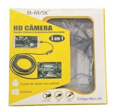 Câmera Inspeção Sonda Wifi Endoscópica Hd Celular E Pc 2m - B-Max ...