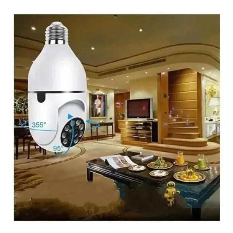 Camera Ip Segurança Lampada Panoramica Wifi Espia C/rastreio Full Hd ...