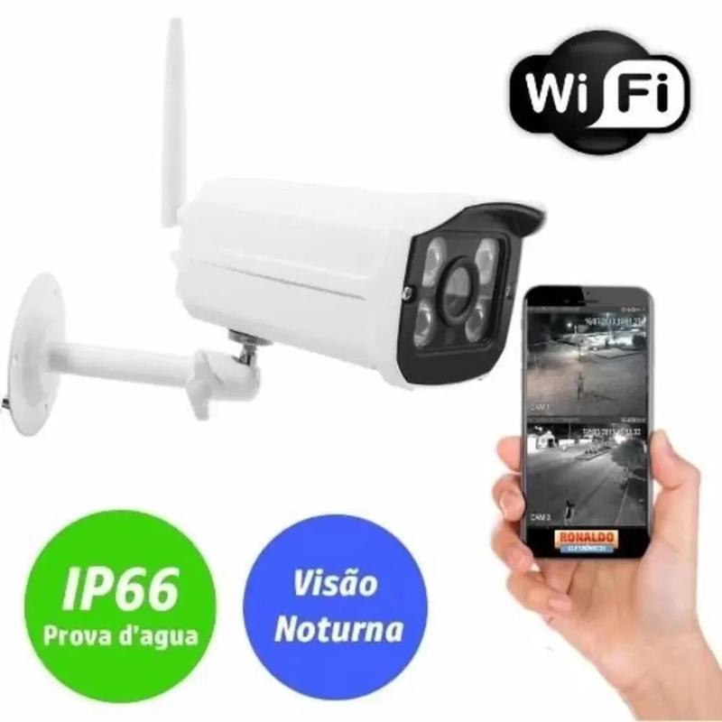 Câmera Ip Wifi Externa Fixa Prova D 'água Ip66 - Camera Ip - Câmera IP ...