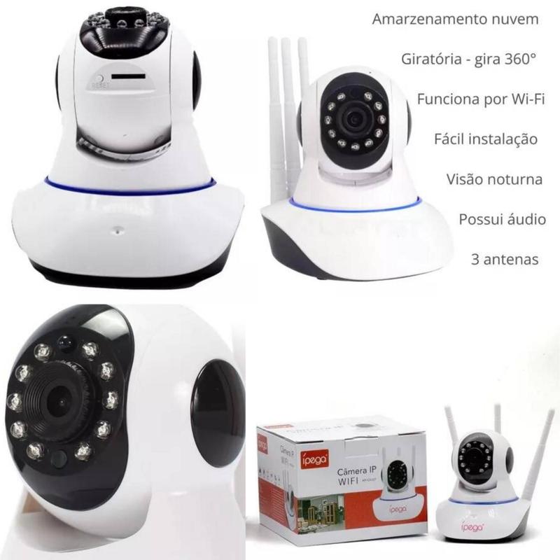 Camera Ip Wifi Robozinho Baba Eletrônica Com Audio Monitoramento ...