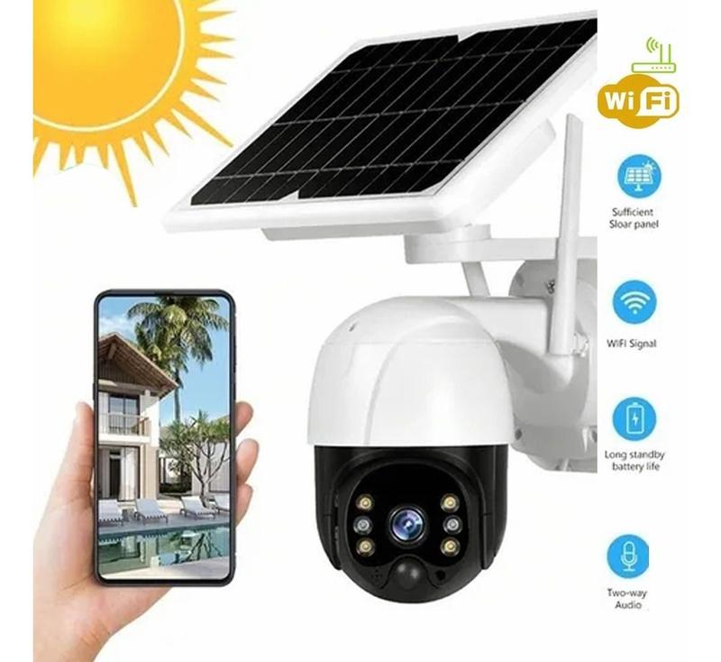 Câmera Solar Wi-Fi para Vigilância Resistencia a Sol e Chuva Ip66 Visão ...