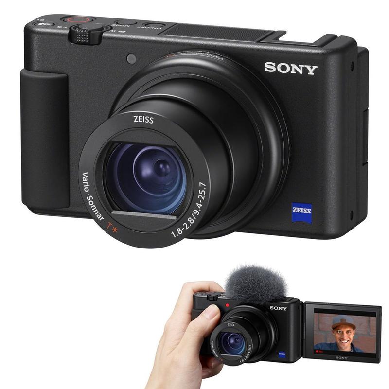 Câmera Sony Zv-1 Cmos Exmor Rs De 20.1 Mp 4k Com Lente Zeiss 24-70mm ...