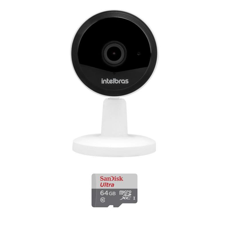 Câmera Wi-fi IMX1 Intelbras HD 720p + Micro SD 64 GB Ultra - Câmera ...