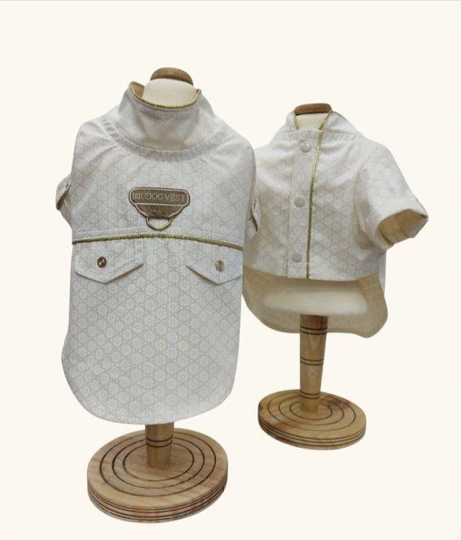 Camisa Ano Novo Dourada para cachorro e gato - Dudog Vest - Blusa e ...
