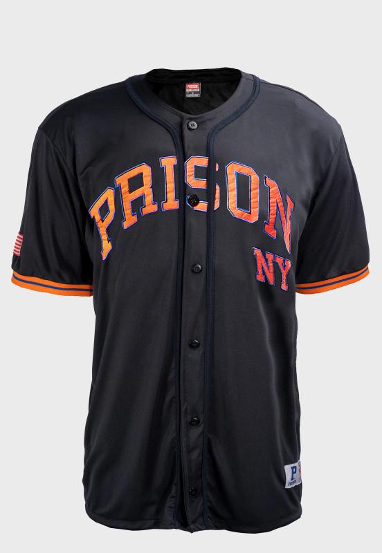 Camisa Baseball Jersey Prison NY Orange Bordada - Camisas Masculinas ...