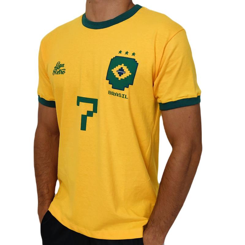 Camisa Brasil Retro Allejo SuperStars - Masculino - Liga Retro ...