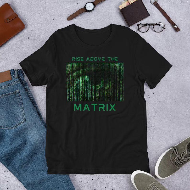 Camisa Camiseta Unissex The Matrix "Rise Above The Matrix" Neo ...