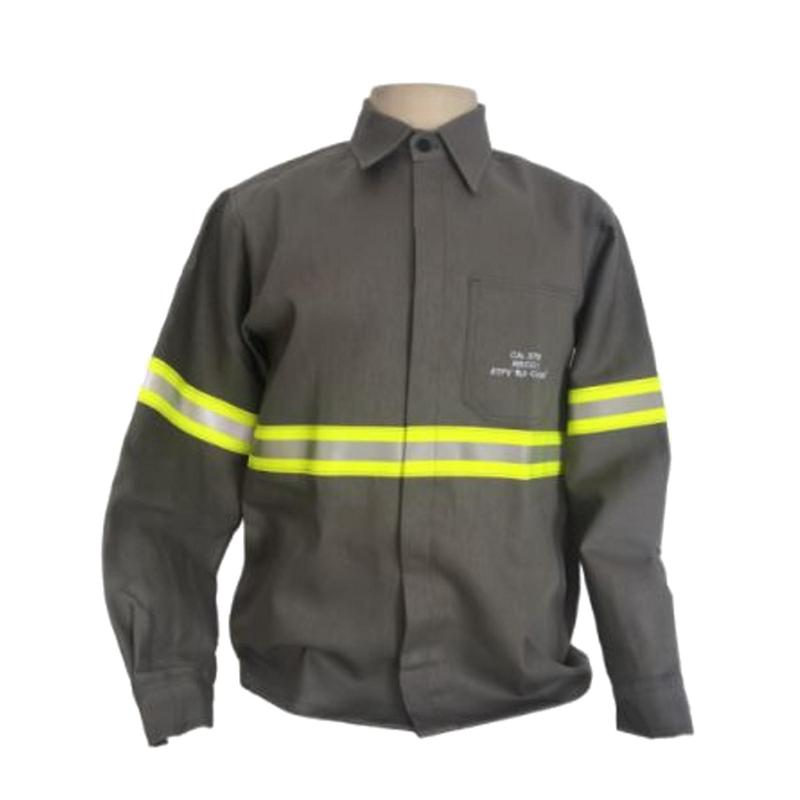 Camisa Cinza Eletricista NR10 ATPV 11,0 Risco 2 Com Refletivo CA 41146 ...