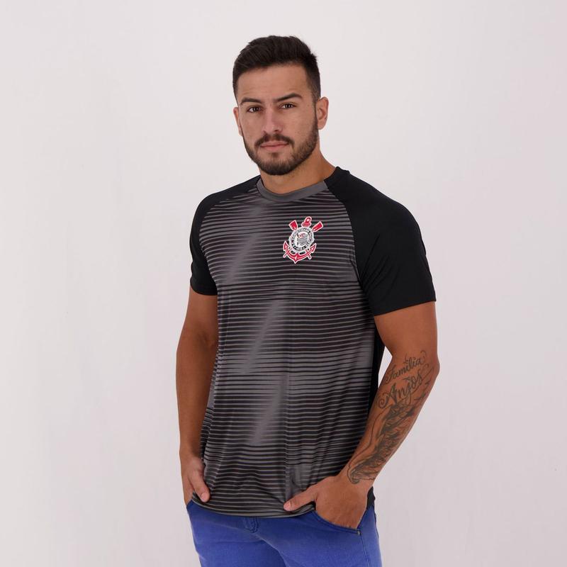 Camisa Corinthians Scrawl Preta - Spr - Camisa de Time - Magazine Luiza