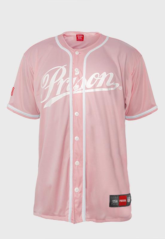 Camisa de Baseball League Prison Rosa - Camisa e Camiseta Esportiva ...