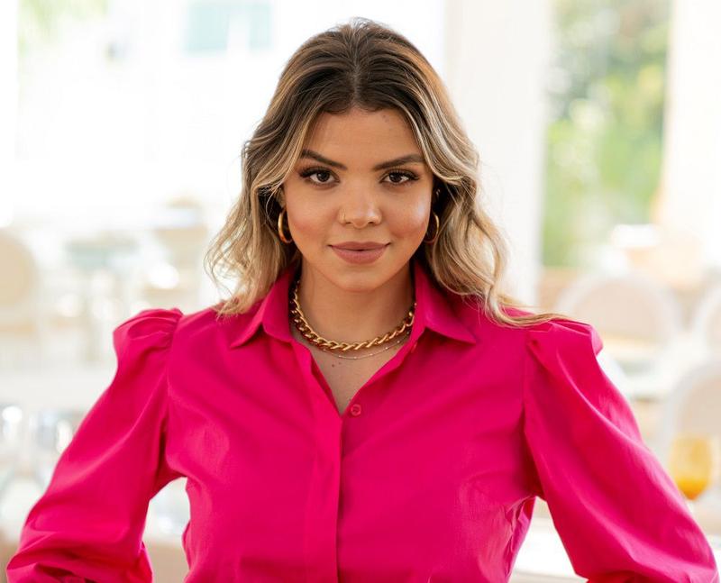 Camisa Manga Bufante com Amarração Rosa Pink - Aída Machado - Camisa ...