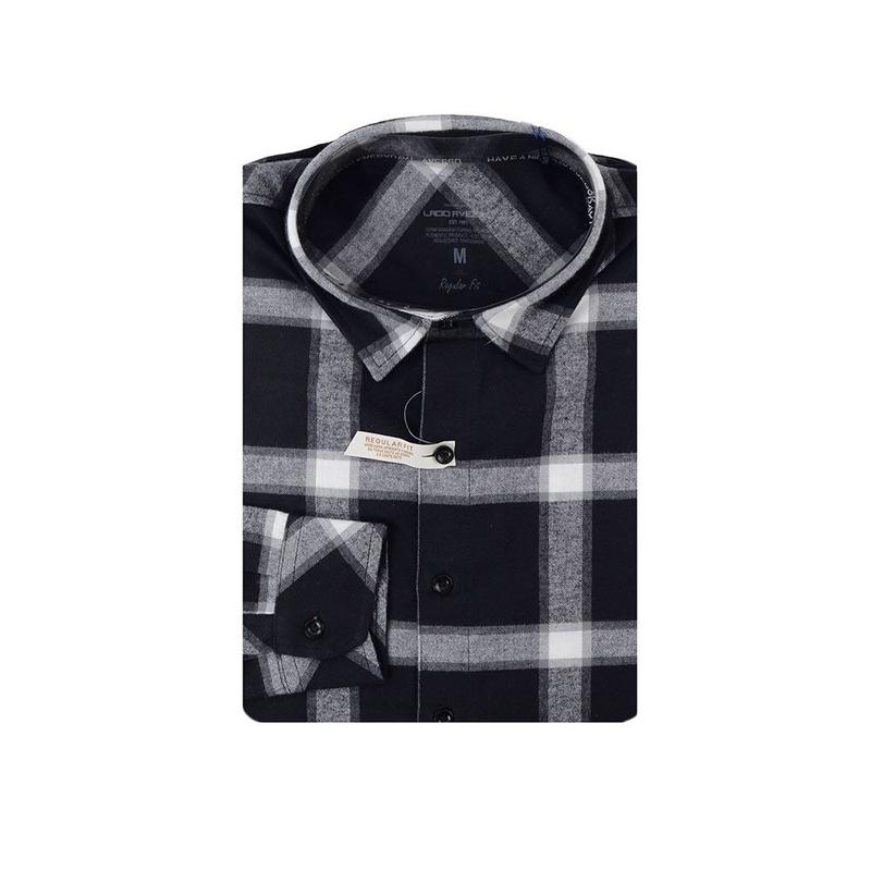 Camisa Masculina Lado Avesso ML Flanela Xadrez Preto - LH135 - Camisas ...
