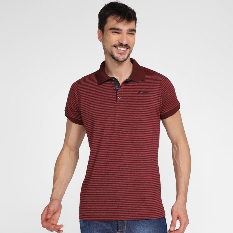Camisa Polo Gangster Listrada Masculina - Camisas Pólo Masculinas ...