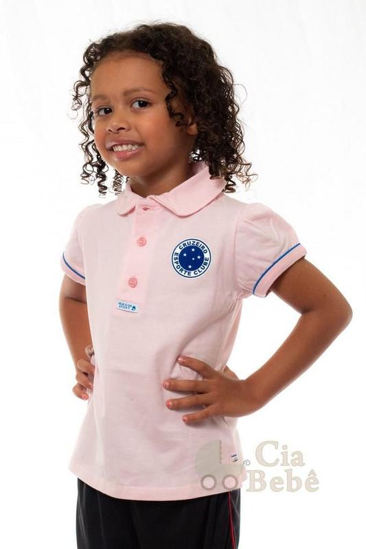 Camisa Polo Infantil Cruzeiro Rosa Oficial - Revedor - Camisa de Time ...