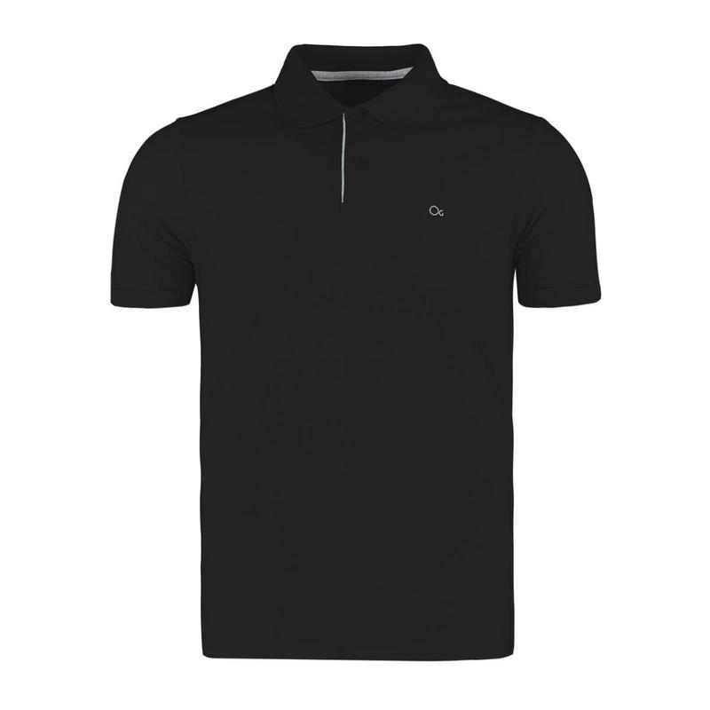 Camisa Polo Masculina Ogochi Essencial Básica Slim Preta - Camisas Pólo ...