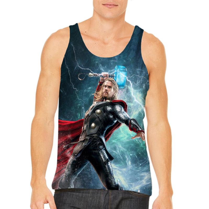 Camisa Regata Verão Adulto Infantil Thor Deus do Trovão Ragnarok ...