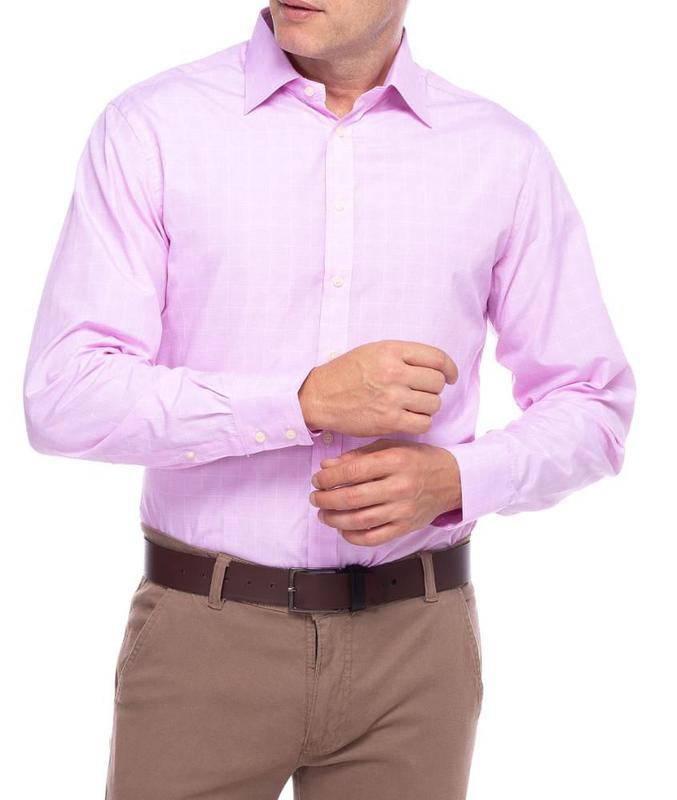 Camisa Social Masculina Rosa Xadrez - COLOMBO - Camisas Masculinas ...