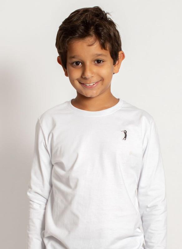 Camiseta Aleatory Lisa Manga Longa Básica - Camiseta Infantil ...