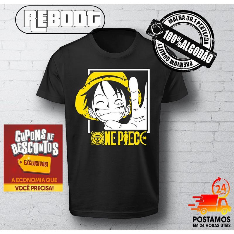 Camiseta Anime Luffy One Piece Manga Adulto Infantil Infanto Juvenil ...