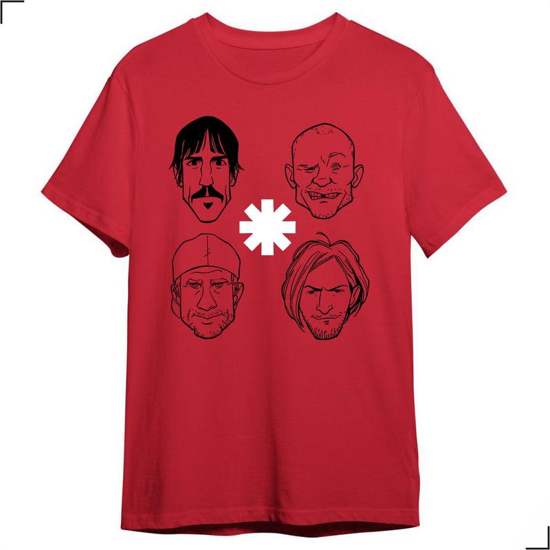 Camiseta Básica Banda Red Hot Integrantes Chili Peppers Snow - Asulb ...