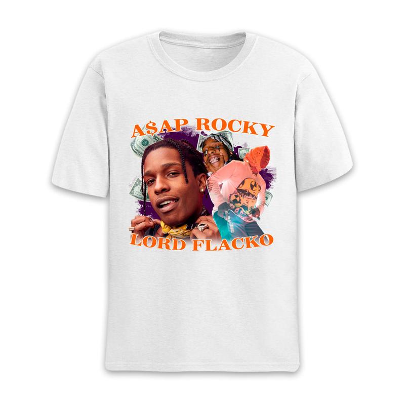 Camiseta Basica Unissex ASAP Rocky Rapper Americano Lord Pretty Flacko ...