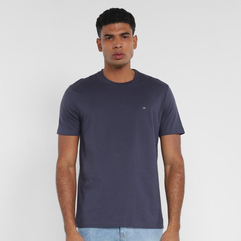 Camiseta Calvin Klein Básica Meia Malha Masculina - Camiseta Masculina ...