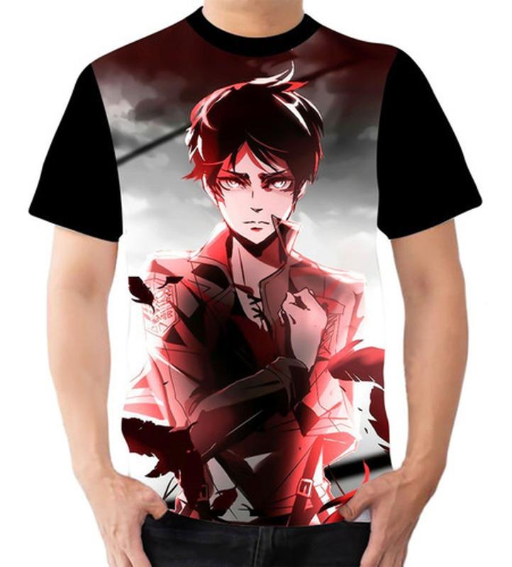 Camiseta Camisa Personagem Eren Yeager Anime Aot - Dias no Estilo ...