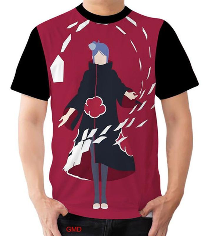 Camiseta Camisa Personalizada Konan Akatsuki Anime Naruto - Estilo Vizu ...