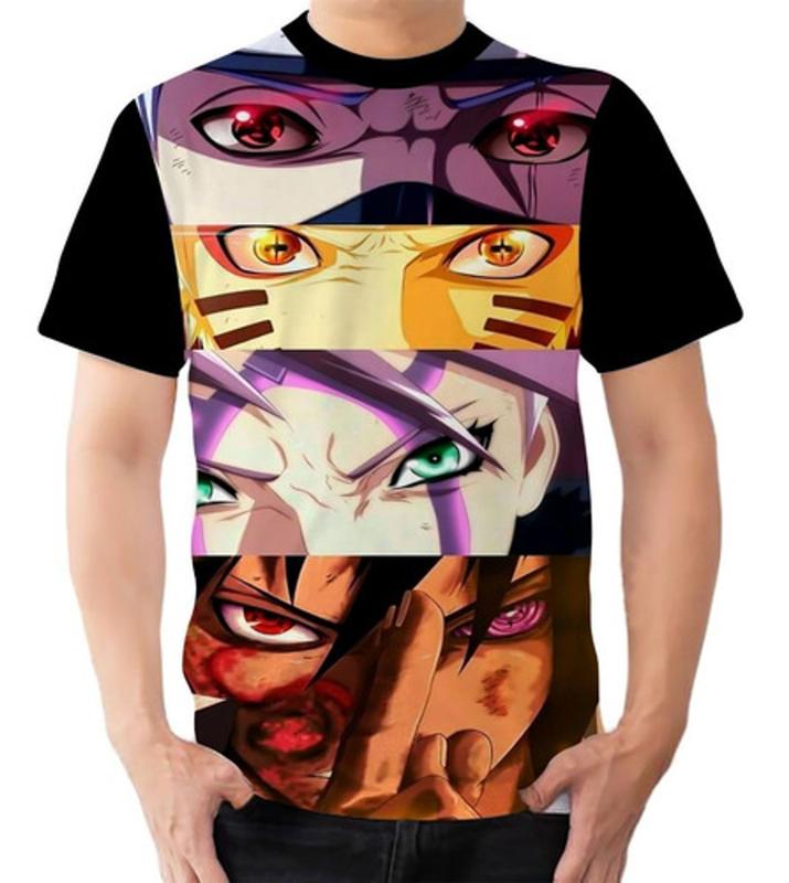 Camiseta Camisa Time 7 Sete Naruto Sasuke Sakura Kakashi 2 - Dias no ...