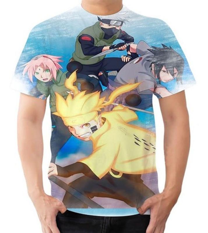 Camiseta Camisa Time 7 Sete Naruto Sasuke Sakura Kakashi - Estilo Vizu ...