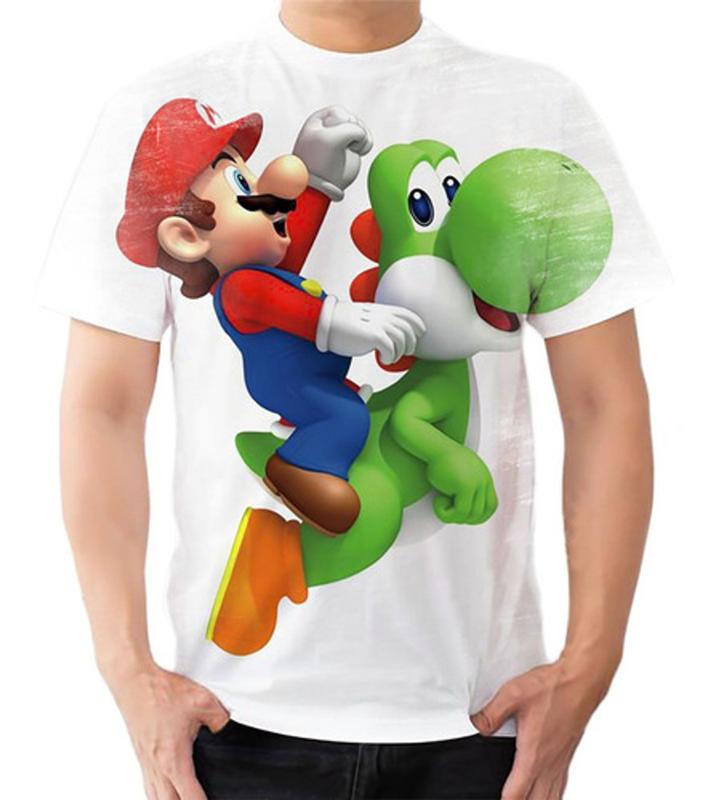 Camiseta Camisa Yoshi Dinossauro Super Mario Boss 5 - Estilo Vizu - Camiseta Feminina - Magazine ...