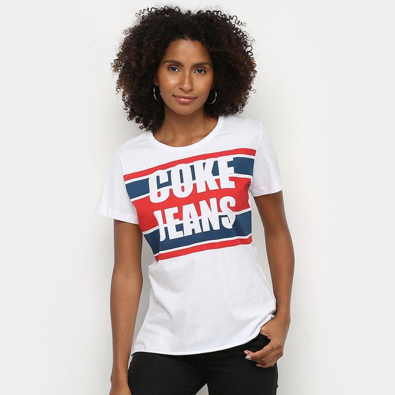 Camiseta Coca Cola Coke Jeans Feminina - Coca-Cola - Camiseta Feminina ...