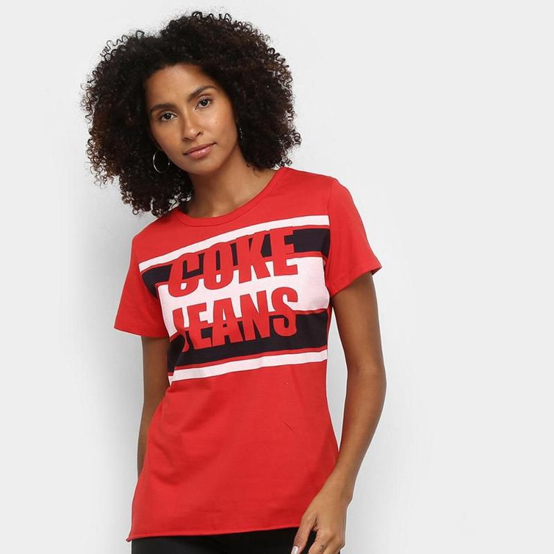 Camiseta Coca Cola Coke Jeans Feminina - Coca-Cola - Camiseta Feminina ...