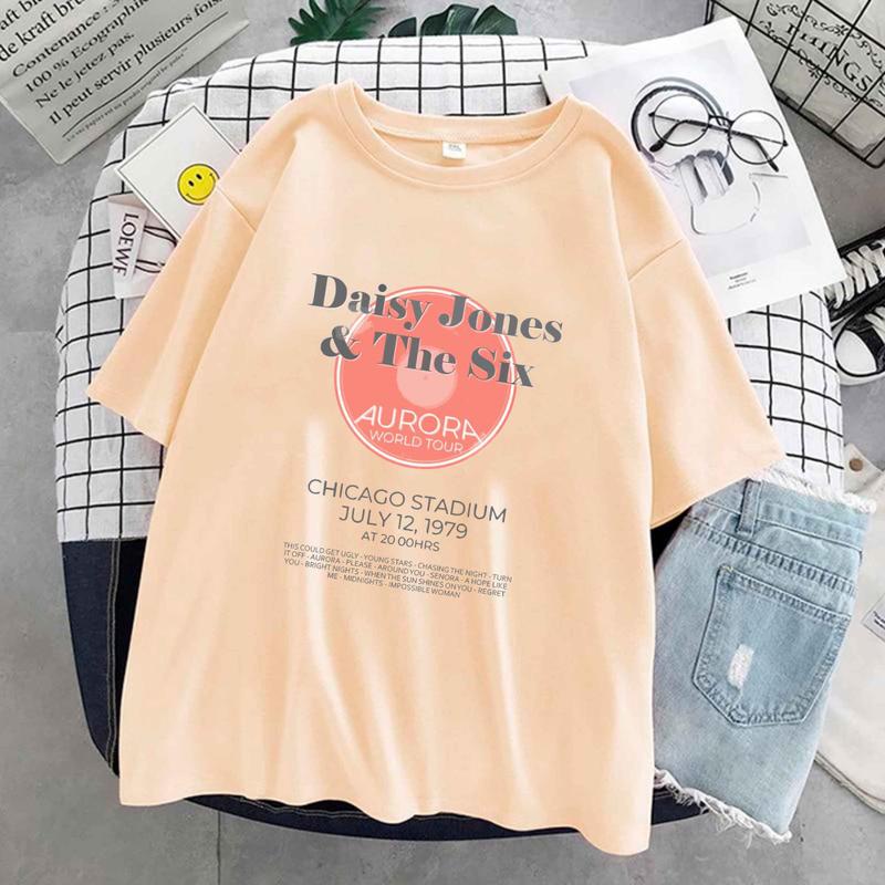 Camiseta Daisy Jones And The Six Aurora World Tour Aesthetic Bookstan ...