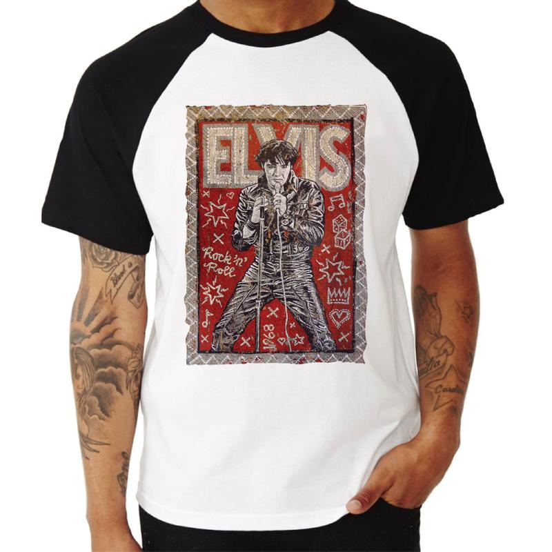 Camiseta Elvis Presley Modelo 3 - King of Print - Camiseta Feminina - Magazine Luiza